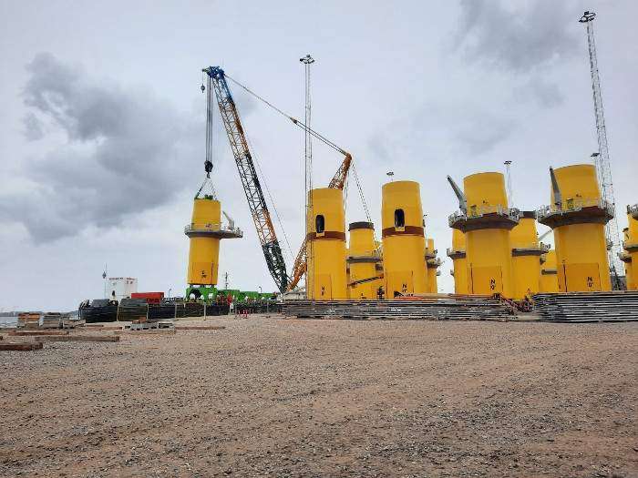 Bladt loads out first Hornsea Two transition pieces | 4C Offshore News