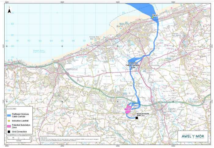 Awel y Môr picks preferred cable corridor | 4C Offshore News