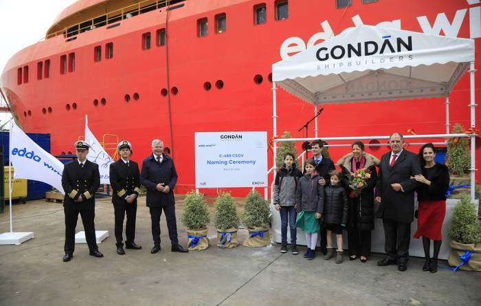 Edda Wind holds naming ceremony for newbuild | 4C Offshore News