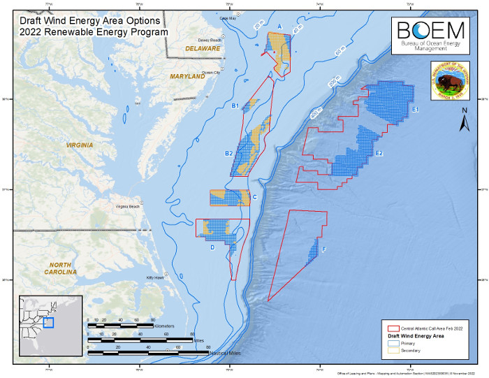 BOEM unveils draft wind energy areas in the Central Atlantic | 4C ...