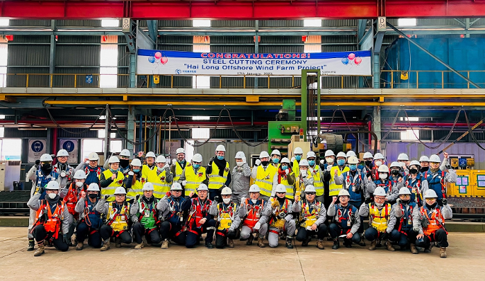 First steel cut for Hai Long foundations | 4C Offshore News