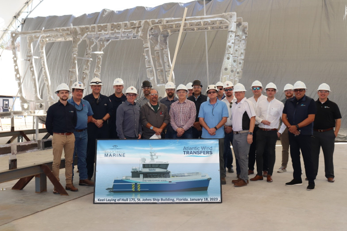 St. Johns Ship Building holds keel laying ceremony for AWT’s CTV | 4C ...