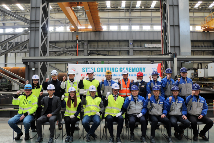 First cut of steel celebrated for Hai Long pin piles | 4C Offshore News