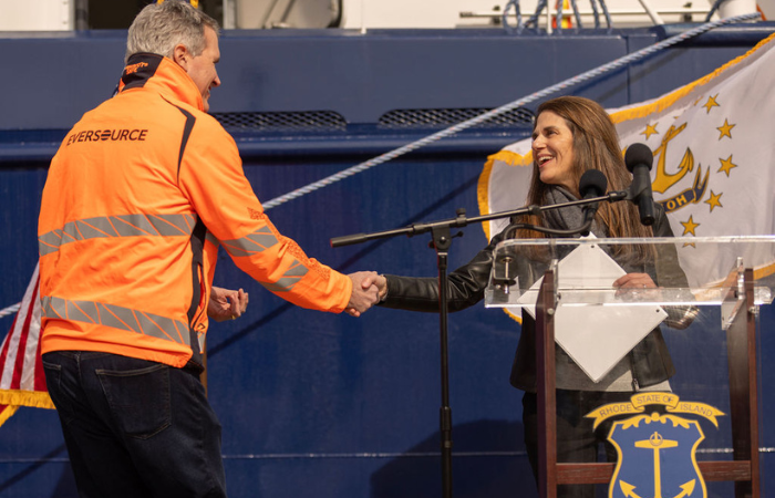 Leaders celebrate offshore wind vessel launch in Rhode Island | 4C ...