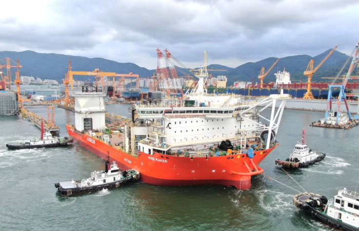 Cadeler launches first M-Class wind installation vessel, Wind Maker ...