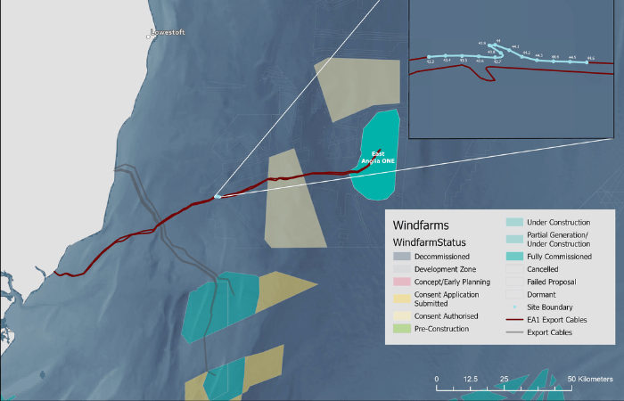 Cable repair underway for East Anglia One offshore wind farm TGS 4C ...