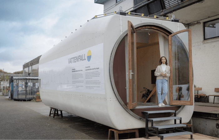 Vattenfall converts wind turbine nacelle into compact tiny house for ...
