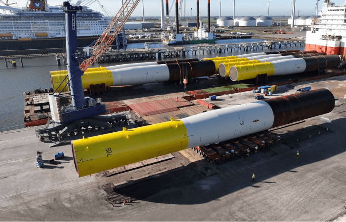 First foundations for RWE’s Danish Thor offshore wind farm arrive at ...