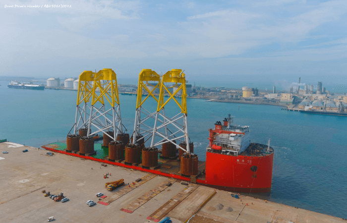 First batch of suction bucket jacket foundations arrives in Taiwan for ...