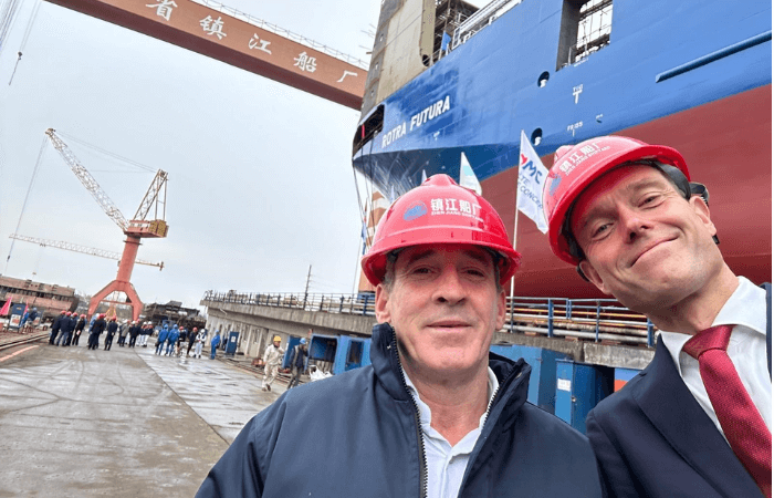 Concordia Damen launches innovative offshore wind vessel, Rotra Futura ...