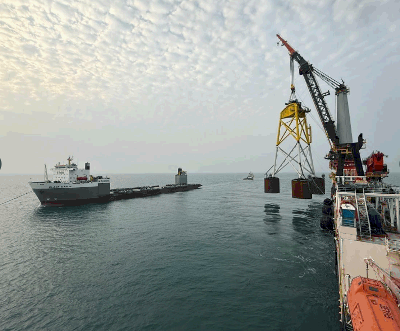 The first suction bucket jacket (SBJ) foundation has been installed at ...