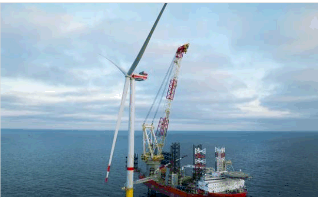 First turbine installed at Germany's largest offshore wind farm in the ...