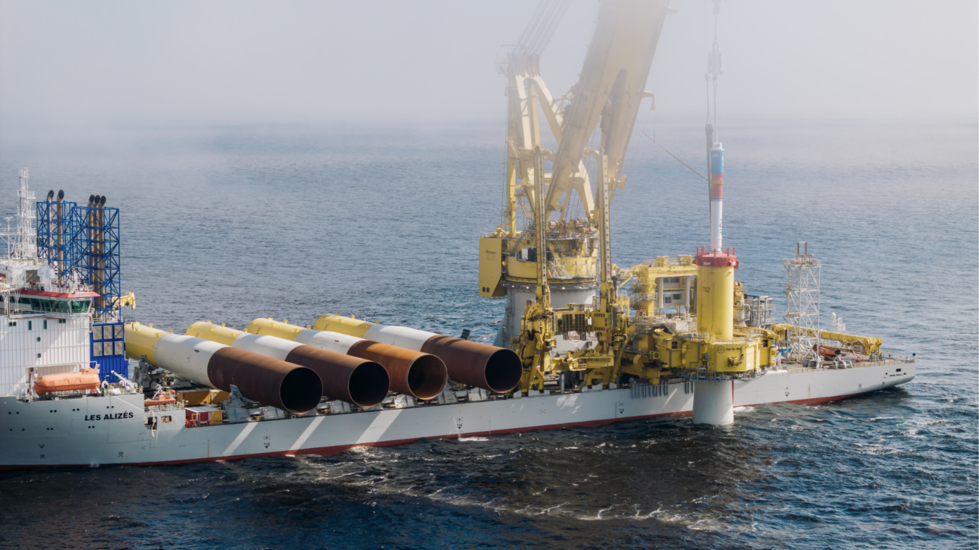 First monopile weighing the same as 1,000 cars installed at 1.1GW North Sea farm | 4C Offshore News