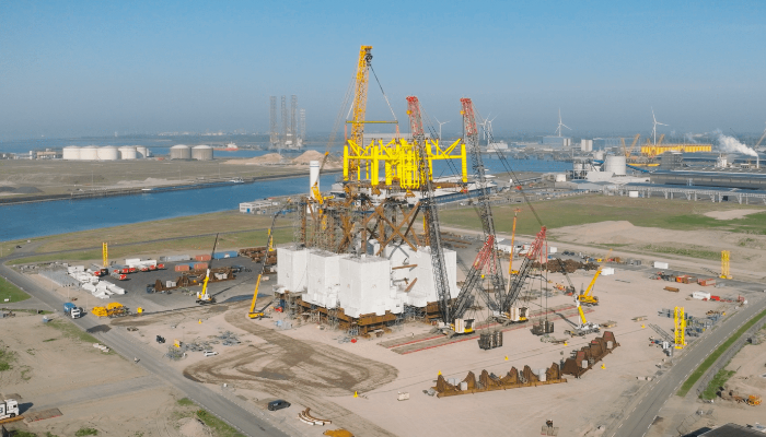 Huge jacket section installed on German substation | 4C Offshore News