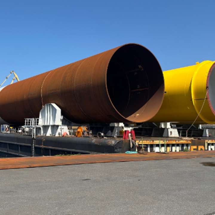 All monopiles for 1.4GW North Sea wind farm shipped | 4C Offshore News