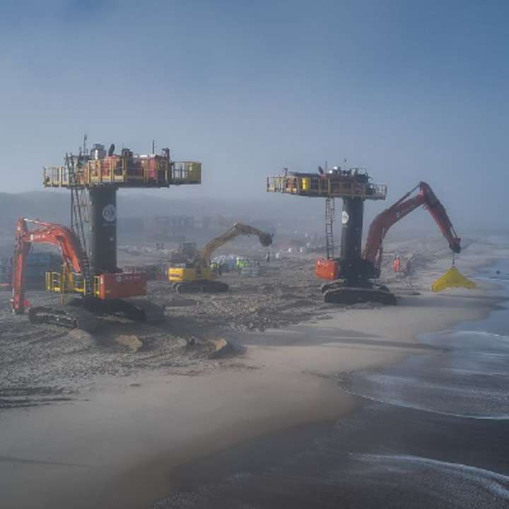 Two mammoth export cables pulled ashore for Denmark's largest offshore ...