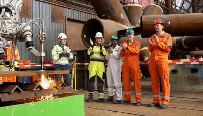 TenneT celebrates first steel cut for 2GW offshore wind platform TGS 4C ...