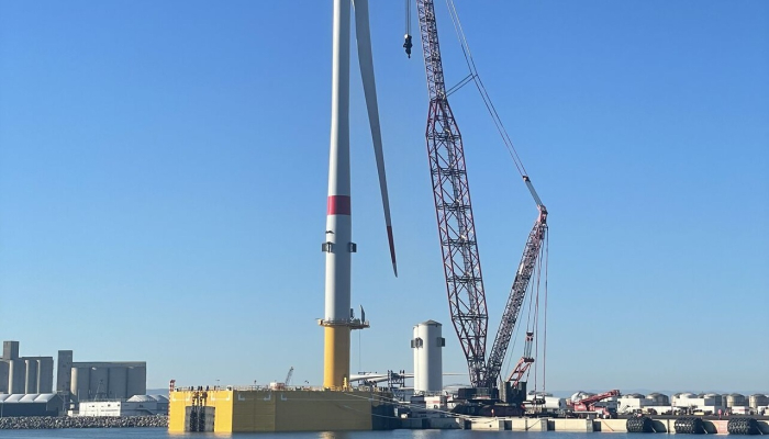 First turbine assembled for French floating wind pilot TGS 4C | 4C ...