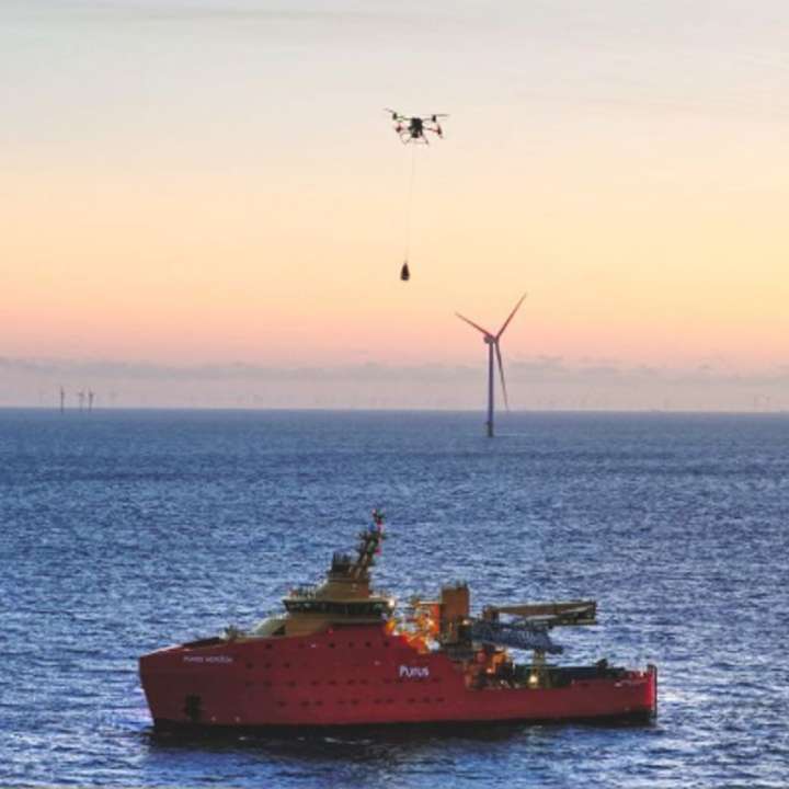 Cargo drone used for first time at Dutch offshore wind farm TGS 4C | 4C ...